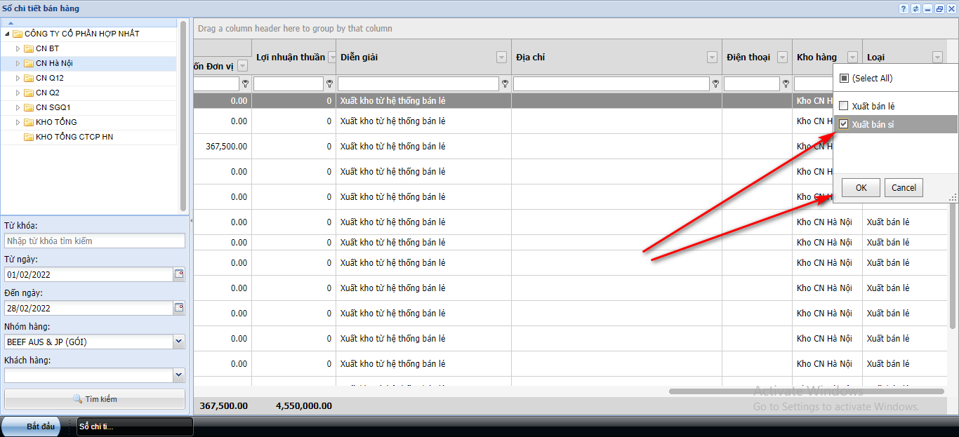 Sổ chi tiết bán hàng - Relipos